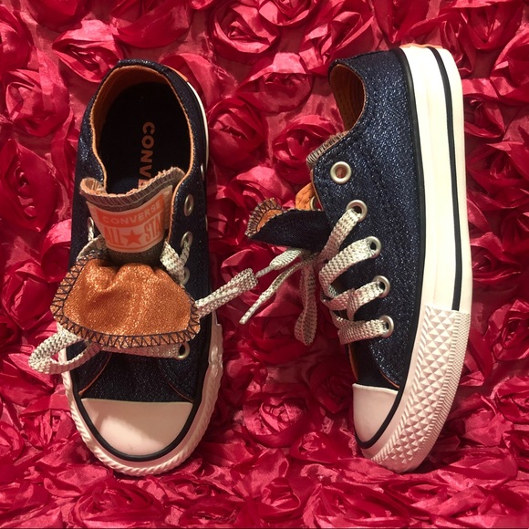 Converse | Shoes | Converse Chuck Taylor All Star Double Tongue Shine ...